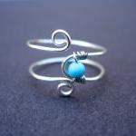 Adjustable Mid Finger, Knuckle, Toe Or Pinky Ring Silver Plated With ...