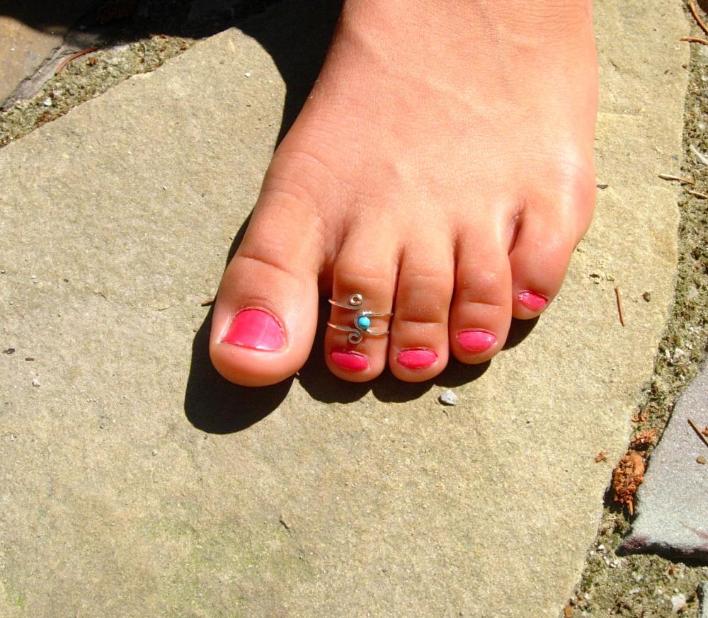 Adjustable Mid Finger, Knuckle, Toe Or Pinky Ring Silver Plated With ...