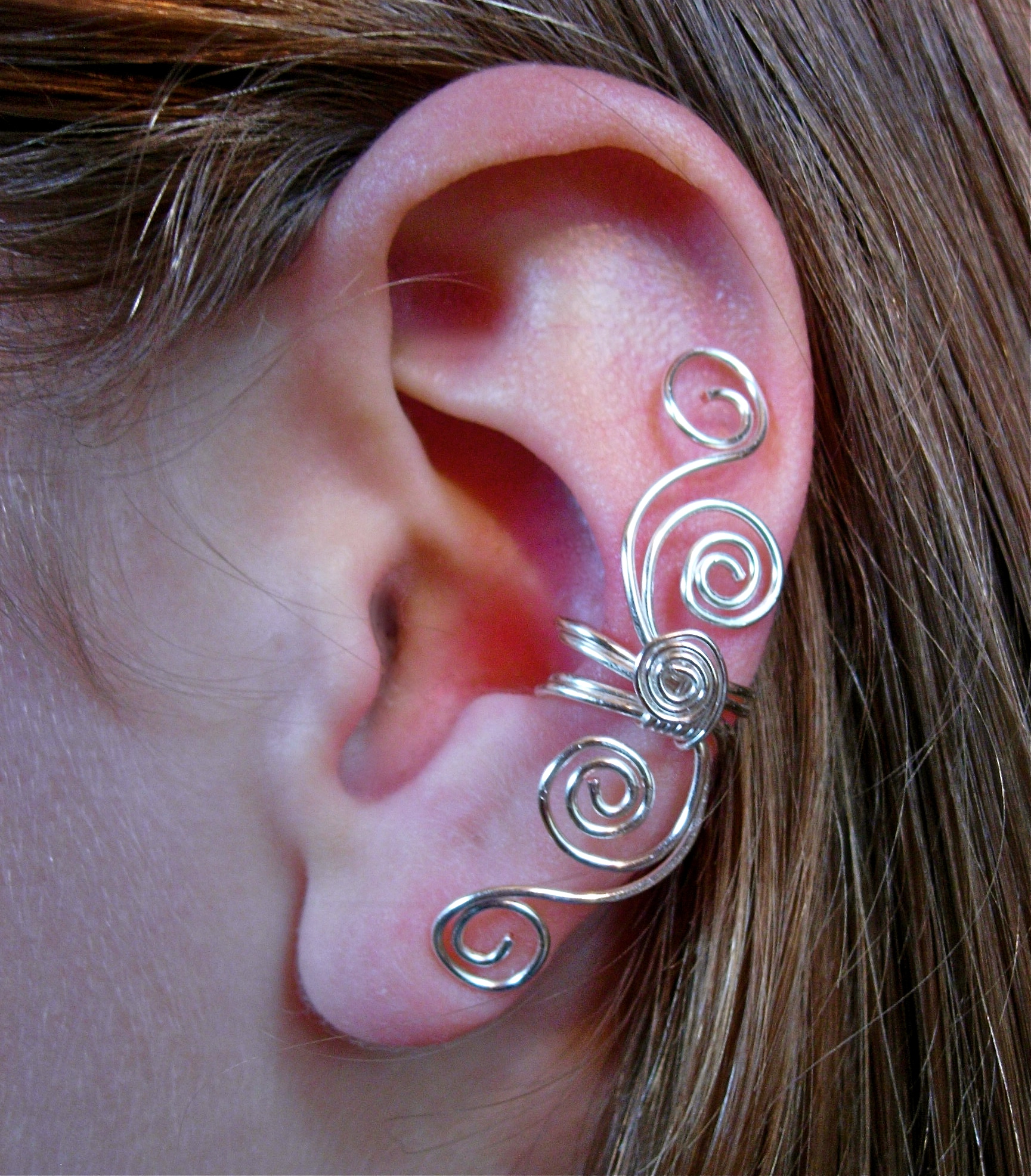 Silver Plated Multi Swirl Ear Cuff on Luulla