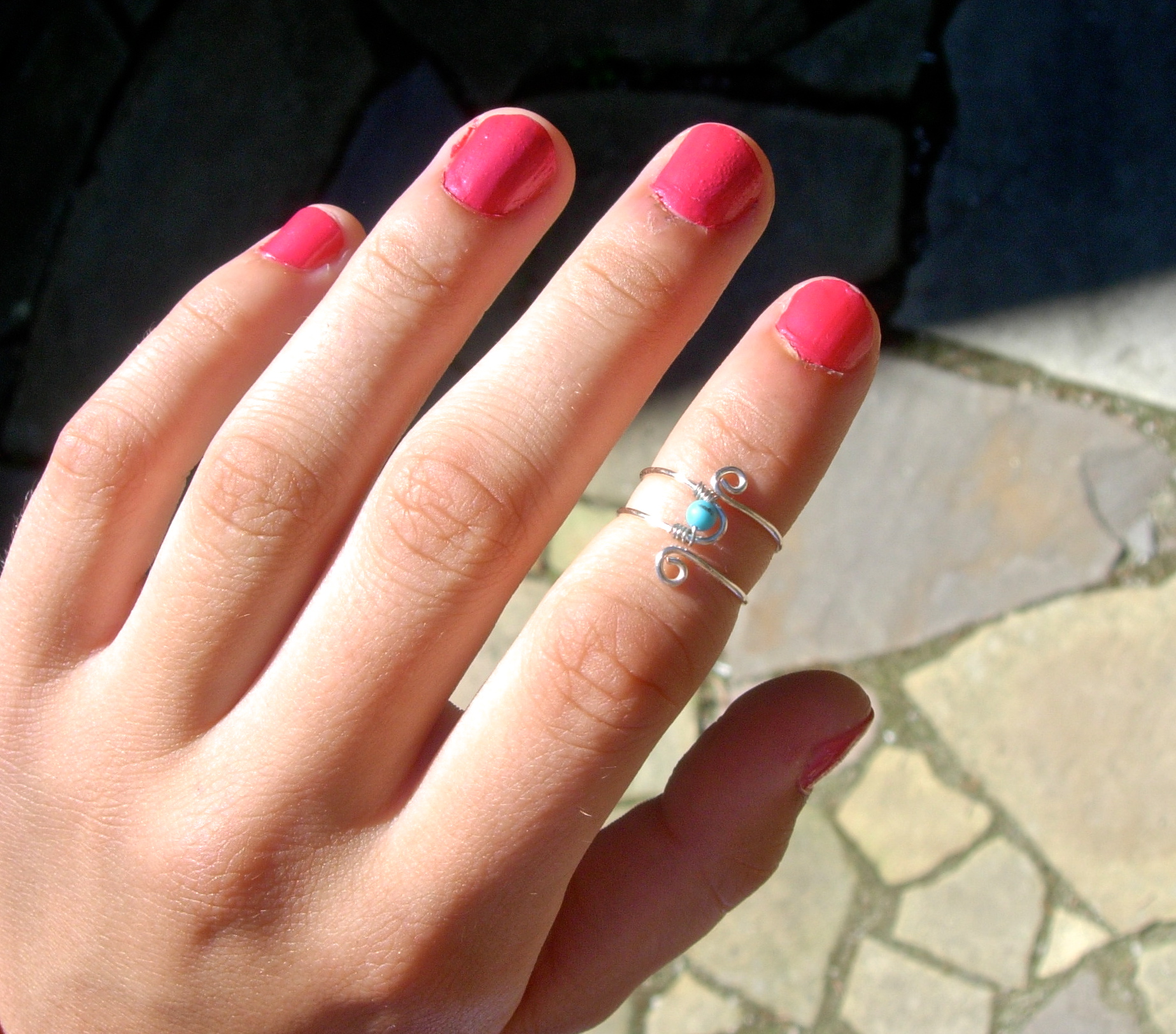 Adjustable Mid Finger, Knuckle, Toe Or Pinky Ring Silver Plated With ...